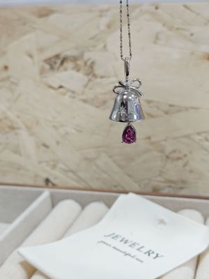 施家华子会响的圣诞铃铛水滴项链女轻奢小众设计感送女友