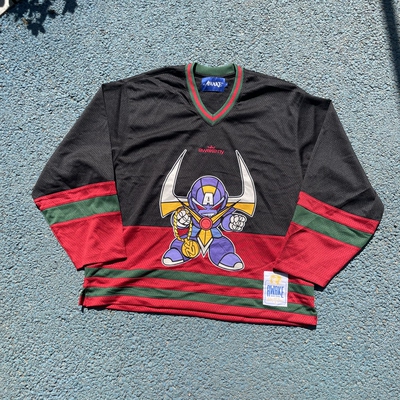 原D男新款美式街头潮牌AWKNY涤纶网眼复古刺绣宽松滑板七分袖球衣