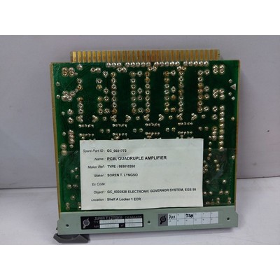 Soren T.Lyngso 993010260 PCB Quadruple Amplifier - USED