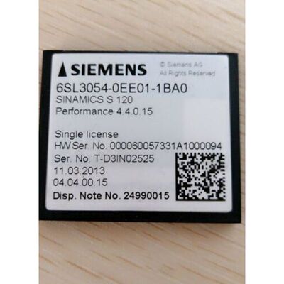 Siemens 6SL3054-0EE01-1BA0 Tarjeta De Almacenamiento Compact