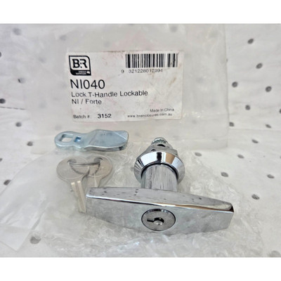 B&R Enclosures Lockable T-Handle Lock NI040 Forte FR & Unive