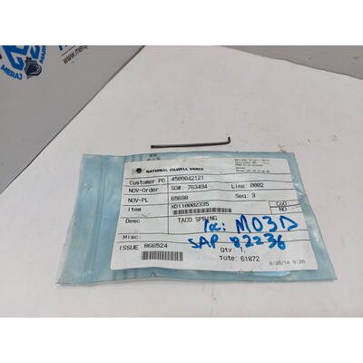 National Oilwell Varco XD110002335 Wire Taco Spring Template
