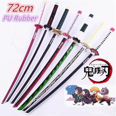Demon Slayer Katana Sword 72cm Original Anime Assembled Cosp