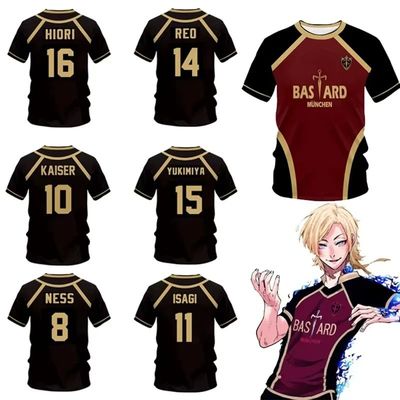 Anime Blue Lock Jersey 3D Printed Nagi Soccer T-Shirts Kids