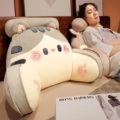 2025 Cartoon Bedside Cushion Sofa Backrest Detachable Washab