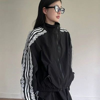 Lace Patchwork Striped Sun Protection Jacket for Women 2025