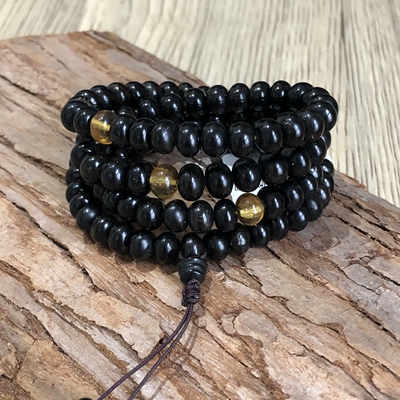 天然原矿抚顺琥珀一级翳珀满天星药珀佛珠手链手串项链手串20.22