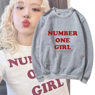 朴彩英新单曲男女印花圆领卫衣