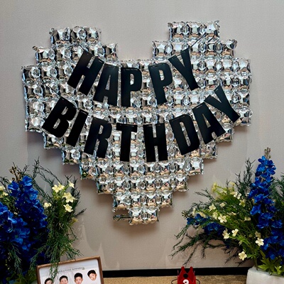 网红周岁生日装饰场景布置气球