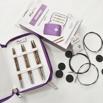 knitpro symfonie 彩木可拆卸三幅针小套装 常规针头毛衣针套装