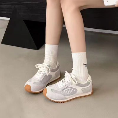 芭笛尔2026春季新款平底阿甘鞋女百搭德训鞋休闲运动鞋女鞋86101