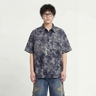 瞬间被点亮宽松男女短袖衬衫BF