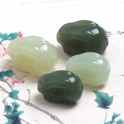 摩登晶石和田玉生肖兔diy手链