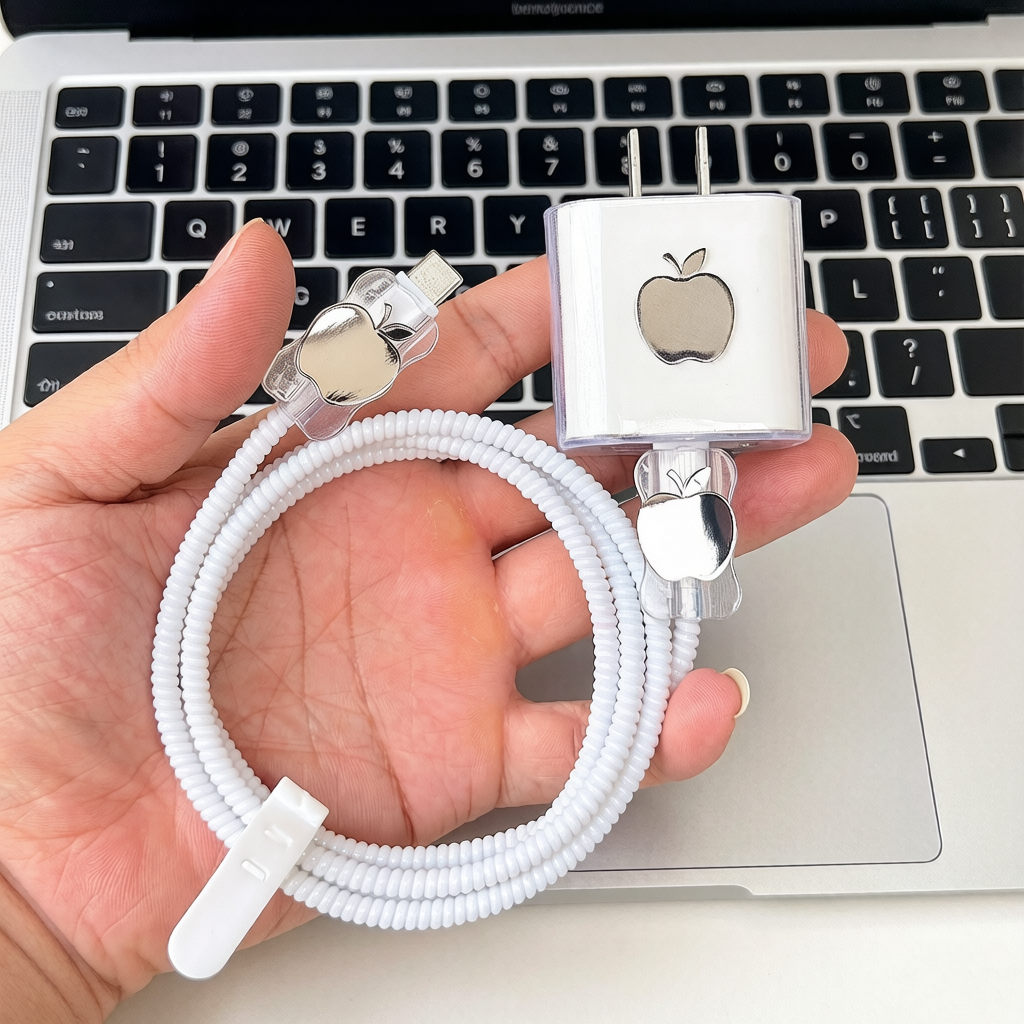 适用苹果MacBook NEO 20W充电器电源壳笔记本数据线保护套缠绕绳