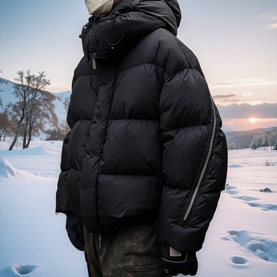 冬季白鸭绒潮牌新款保暖外套