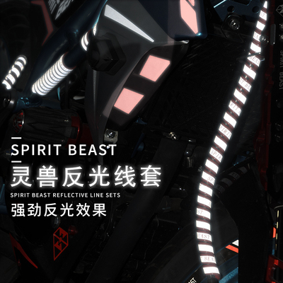 金吉拉反光护线套改装配件适用铃木机车线套螺旋Ninja400保护套