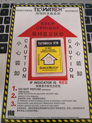 进口Tiltwatch防倾倒标签 物流防倾斜监测标签 SHOCKWATCH倾斜贴