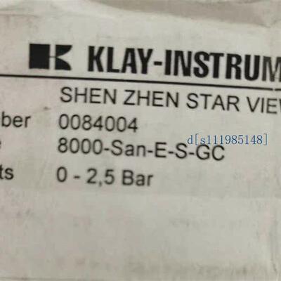 KLAY 压力变送器8000-San-E-S-GC   0084004  0-2.5BAR  4-20MA