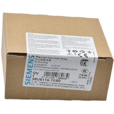 原装西门子热过载继电器3RU6116-1GB0 1AB0 1BB0 1CB0 1EB0 1FB0