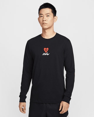 Nike/耐克男子春秋潮流百搭纯棉舒适运动休闲圆领长袖T恤HV9808