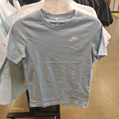 Nike/耐夏季中大童舒适纯棉舒适休闲运动圆领短袖T恤AR5254