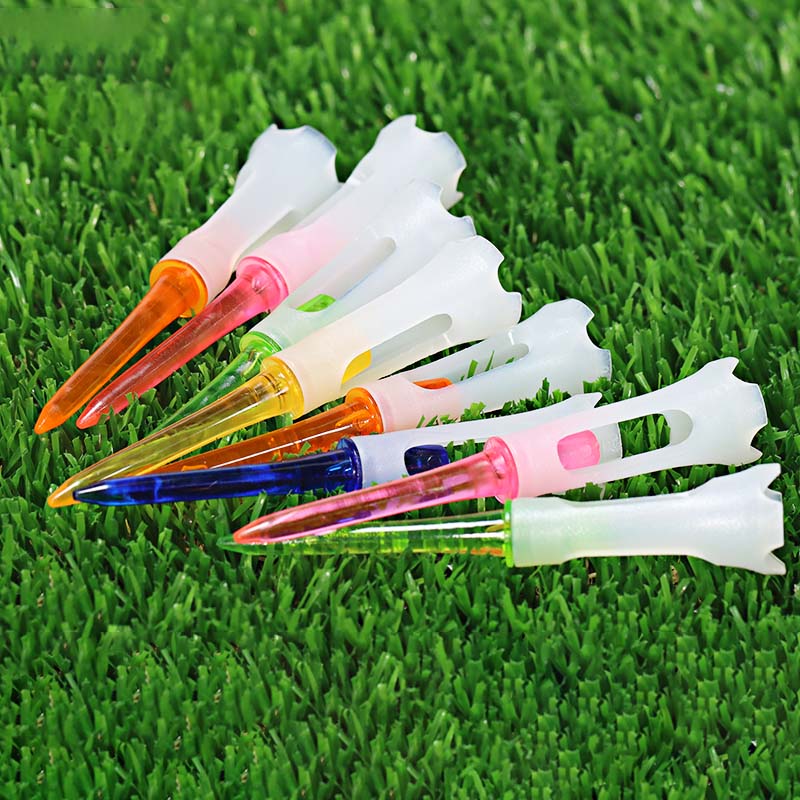 新款高尔夫球钉球tee塑料橡胶球TEE球座软胶低阻力 Golf tee 50支