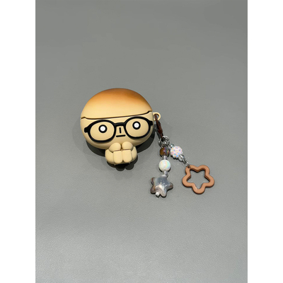 可爱角落生物烤焦面包适用华为pro4蓝牙freebuds7i/6i耳机壳软freeclip2代/5i硅胶Pro3保护se3防摔套SE2女se4