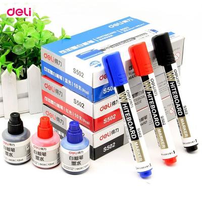 Deli Office School Erasable Whiteboard Marker Pen加墨Oil Ink