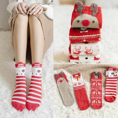 4pcs Christmas socks Children's autumn and winter socks