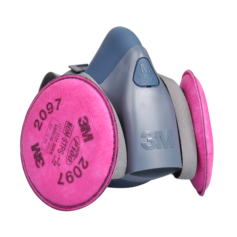 3M 7502+2097防毒面具喷漆用有机蒸气面覃防尘工业粉尘电焊烟面罩_虎窝淘