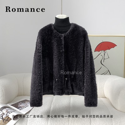 西班牙进口拉贡皮毛一体外套