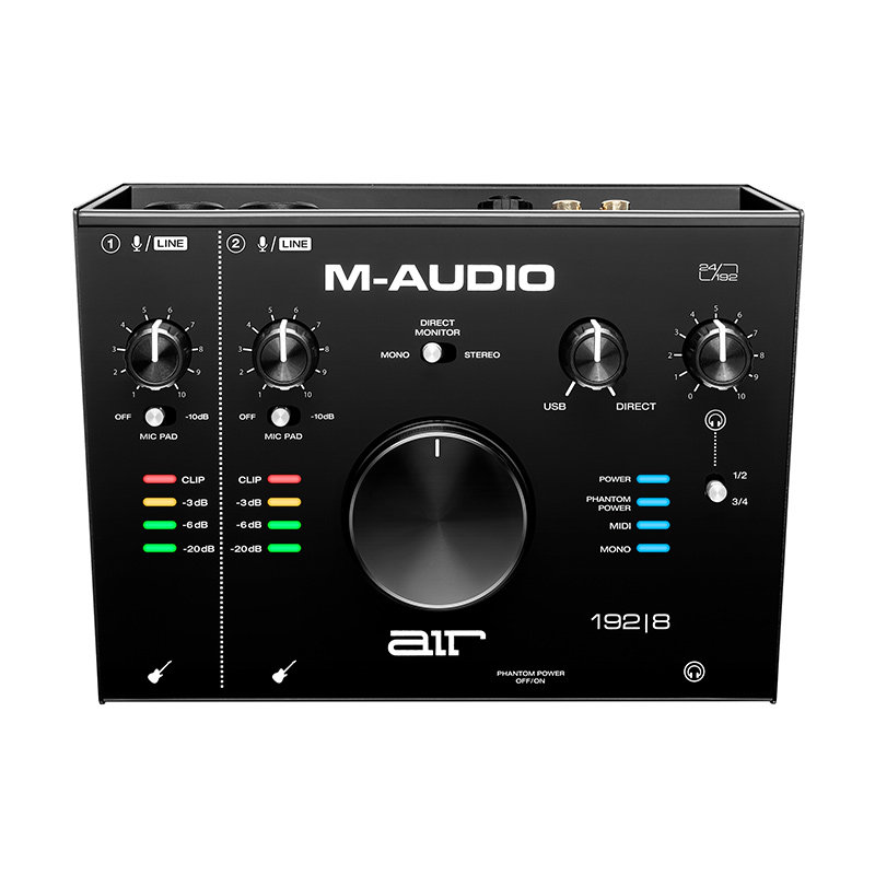 M-audio AIR 192|8专业声卡2进4出 MIDI编曲录音高速USB音频接口_虎窝淘