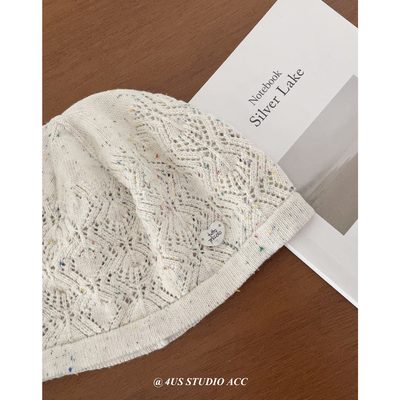 小众设计感镂空针织氛围感冷帽