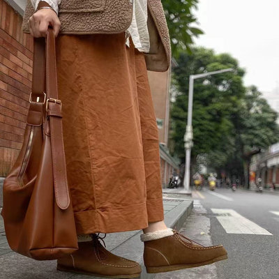 通宝tombor冬款复古加绒磨砂牛皮鞋豆豆鞋系带保暖雪地靴短筒靴女