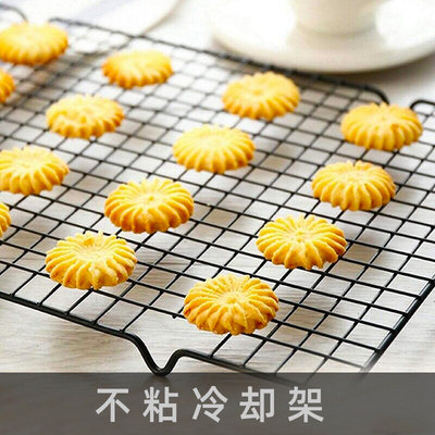 黑色不锈钢加厚不粘戚风蛋糕倒扣晾网架 面包吐司饼干烘焙 冷却架