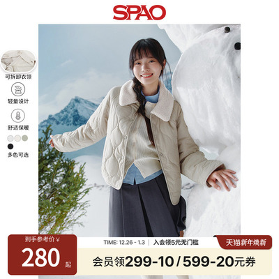 SPAO秋冬女士保暖棉衣外套