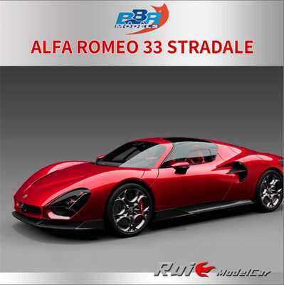 预1:18 BBR高端手版阿尔法罗密欧Alfa Romeo 33 Stradale汽车模型