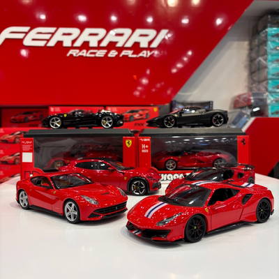 现货1:24 比美高 法拉利SF90跑车模型仿真合金玩具收藏送礼摆件