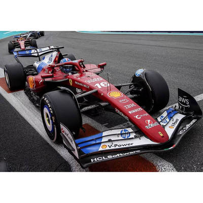 预1:18 BBR法拉利SF-25勒克莱尔汉密尔顿迈阿密站F1特涂汽车模型