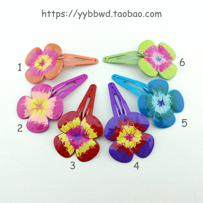 欧美风滴油大花朵发卡子刘海夹
