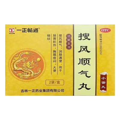 [一正畅通]搜风顺气丸0.2g*45丸*2袋/盒