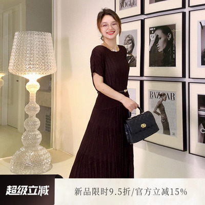 雅舒曼&图图妈【勃艮第】轻奢气质显瘦质感女人味优雅套装