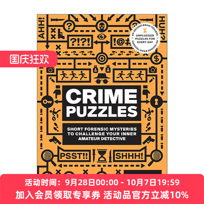 英文原版 60-Second Brain Teasers Crime Puzzles 60秒脑筋急转弯犯罪谜题 挑战侦探的法医谜团 英文版 进口英语原版书籍