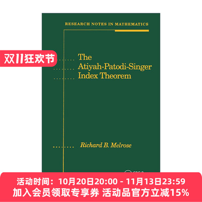 英文原版 The Atiyah-Patodi-Singer Index Theorem 阿蒂亚-辛格指标定理 精装 英文版 进口英语原版书籍