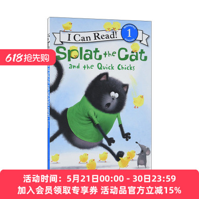 英文原版 Splat the Cat and the Quick Chicks 啪嗒猫 奍小鸡 I Can Read Level 1分级阅读 英文版 进口英语原版书籍