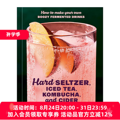 英文原版 Hard Seltzer Iced Tea Kombucha and Cider 硬苏打水 冰茶 康普茶和苹果酒 如何自制含酒精的发酵饮品 Emma Christensen