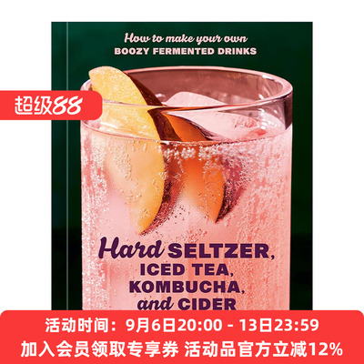 英文原版 Hard Seltzer Iced Tea Kombucha and Cider 硬苏打水 冰茶 康普茶和苹果酒 如何自制含酒精的发酵饮品 Emma Christensen