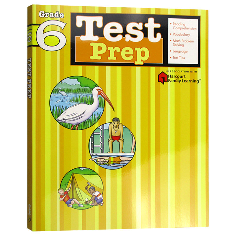 Flash Kids 预测卷六年级 英文原版 Test Prep Grade 6 英语测试练习 Harcourt Family ...