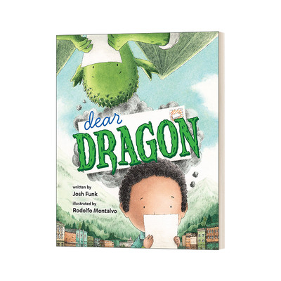 英文原版 Dear Dragon A Pen Pal Tale 亲爱的龙 一个笔友的故事 4-8岁儿童绘本 Josh Funk 精装 英文版 进口英语原版书籍