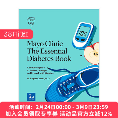 英文原版 Mayo Clinic The Essential Diabetes Book 梅奥糖尿病指南 第三版 预防 管理 治疗 M. Regina Castro 进口英语原版书籍